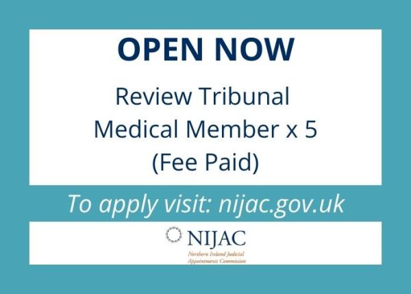 Review Tribunal Medical Member x5 | Northern Ireland Judicial ...